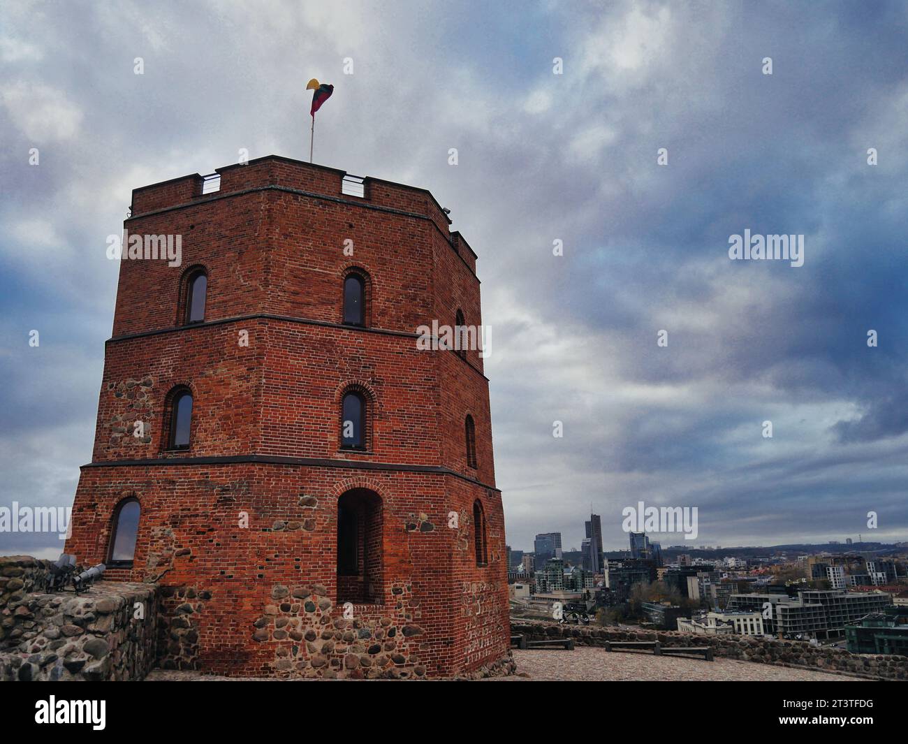 Gediminas Castle Tower (Gedimino pilies bokštas) Vilnius Stock Photo ...