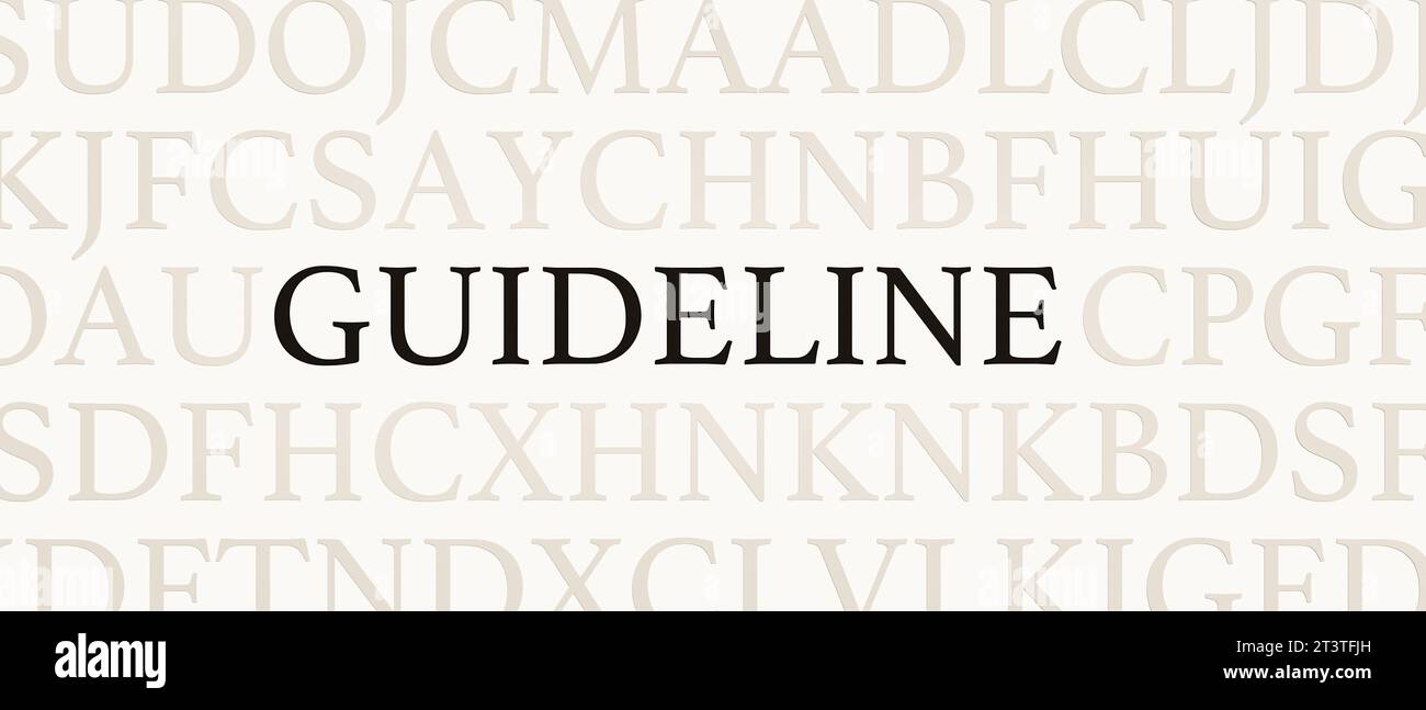 Guideline Guideline. Page with random letters and the word Guideline in ...