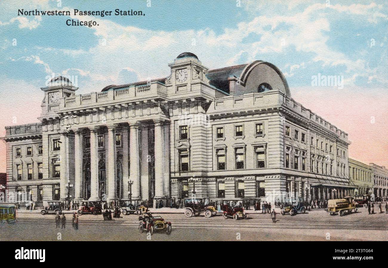 Chicago and northwestern railway postcard hi-res stock photography and ...