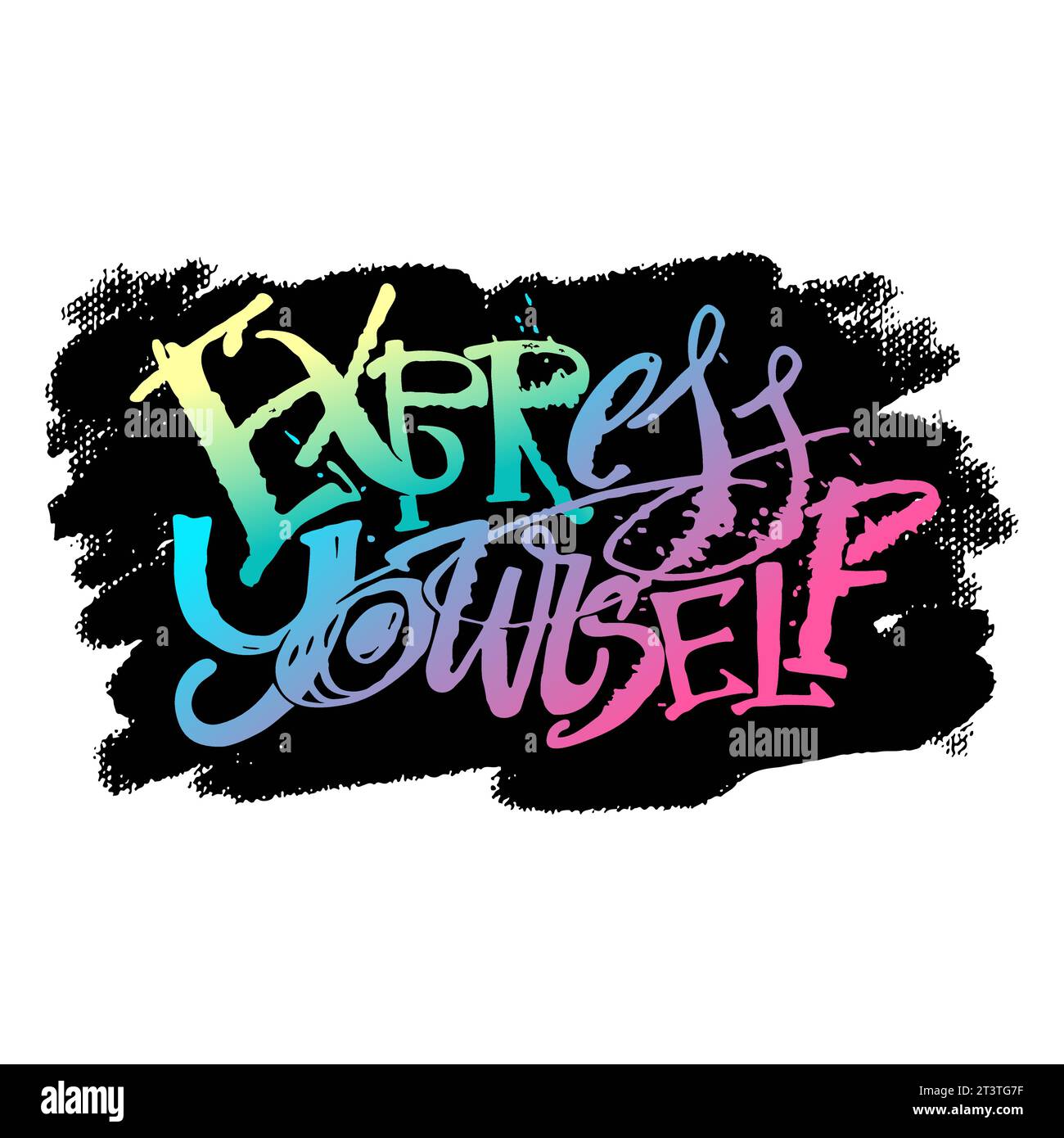 Express yourself concept hand lettering motivation Stock Vector Image ...