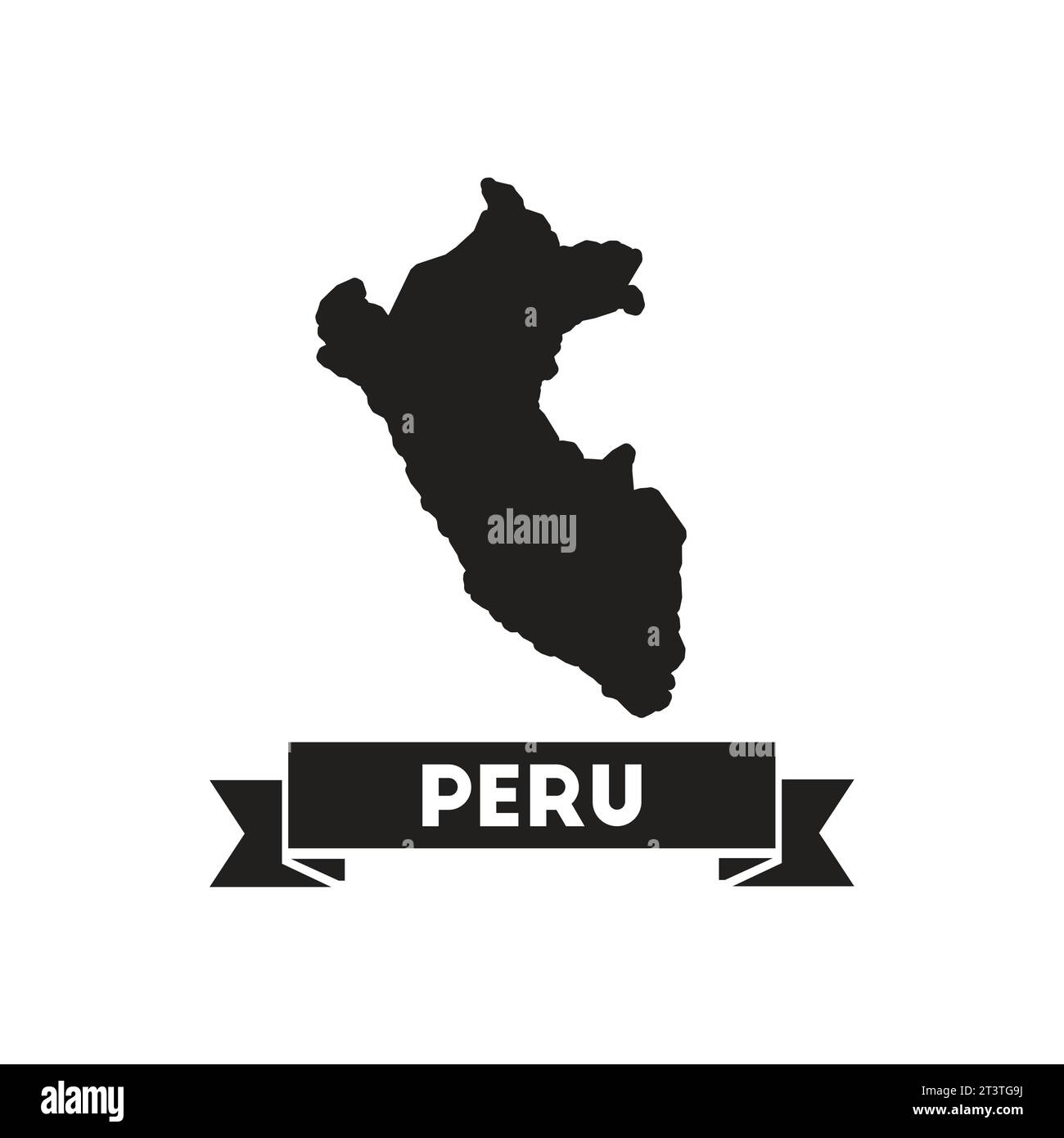 Flat icon in black and white peru map Royalty Free Vector Stock Vector ...