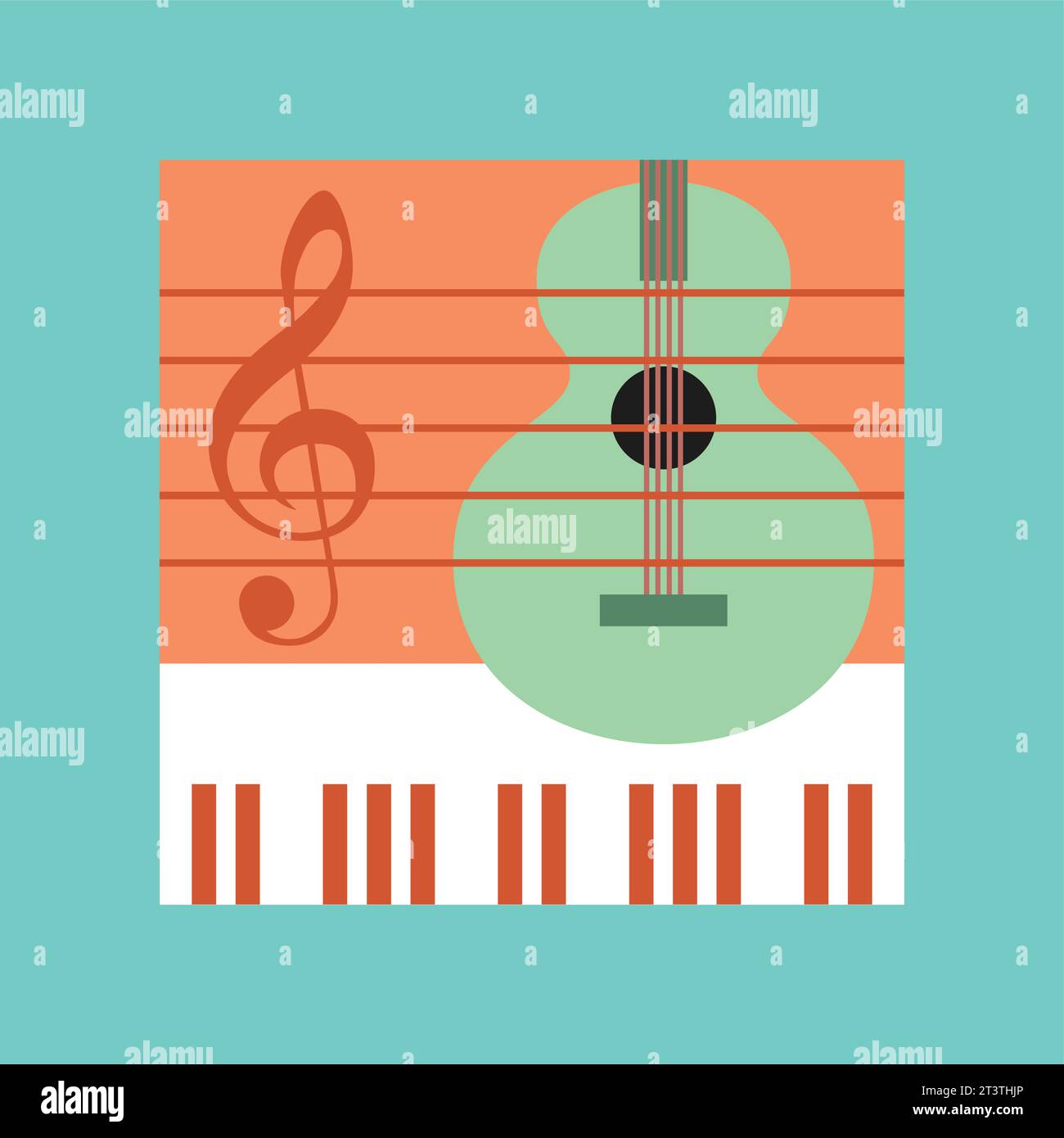 Flat icon on stylish background music lesson Vector Image Stock Vector ...