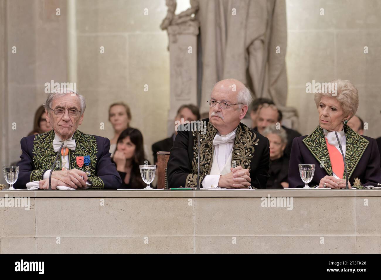 Paris,France.14th April, 2016.Yves Pouliquen,Erik Orsenna,Helene ...