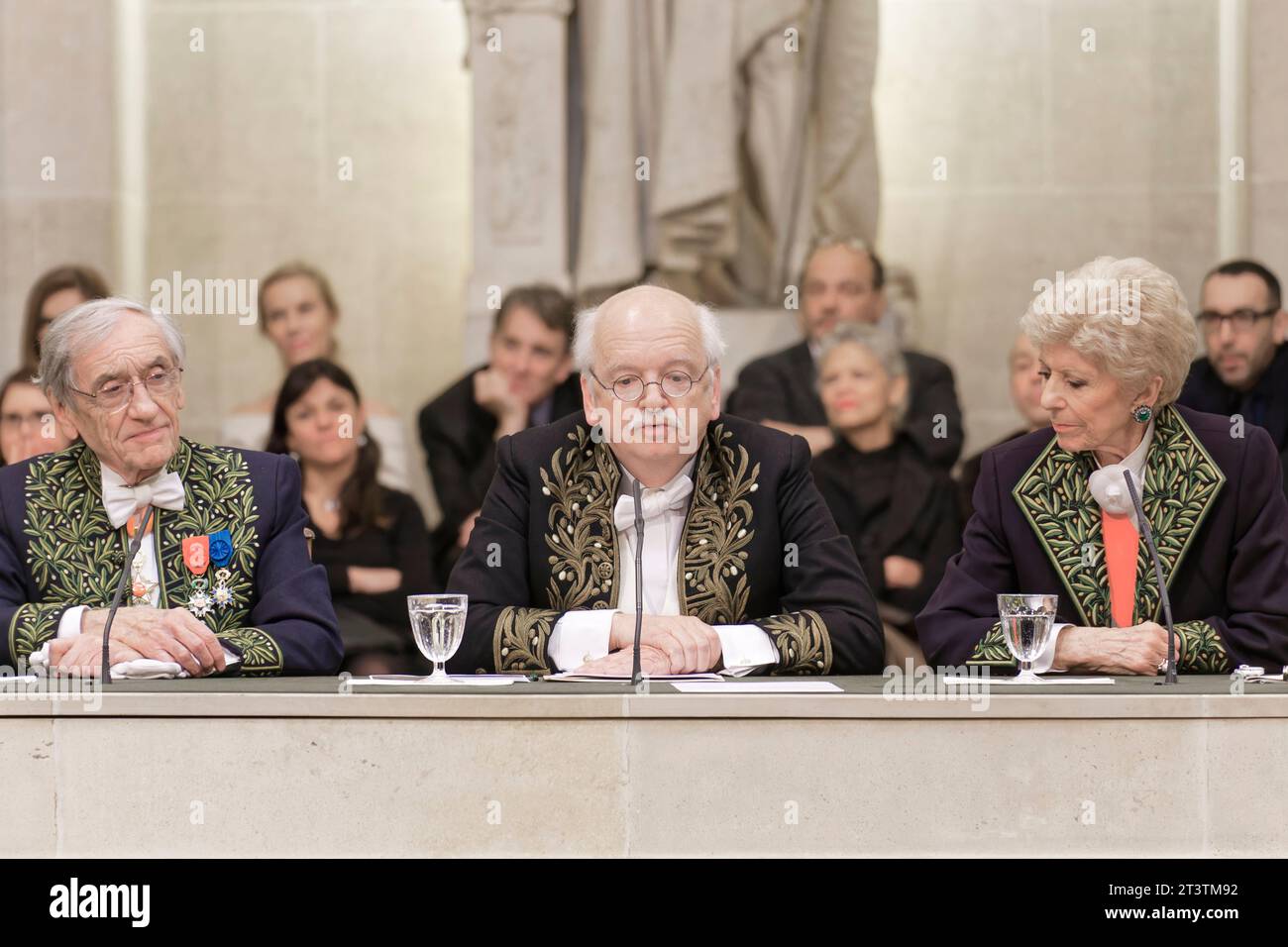 Paris,France.14th April, 2016.Yves Pouliquen,Erik Orsenna,Helene ...
