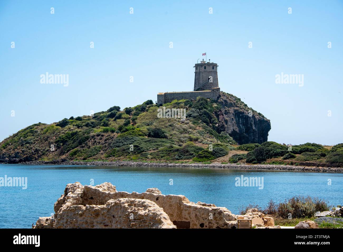 Tower of Nora or Sant'Efisio - Sardinia - Italy Stock Photo - Alamy