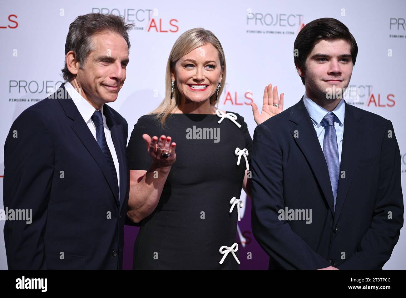 New York, USA. 26th Oct, 2023. (L-R) Ben Stiller, Christine Taylor, and ...
