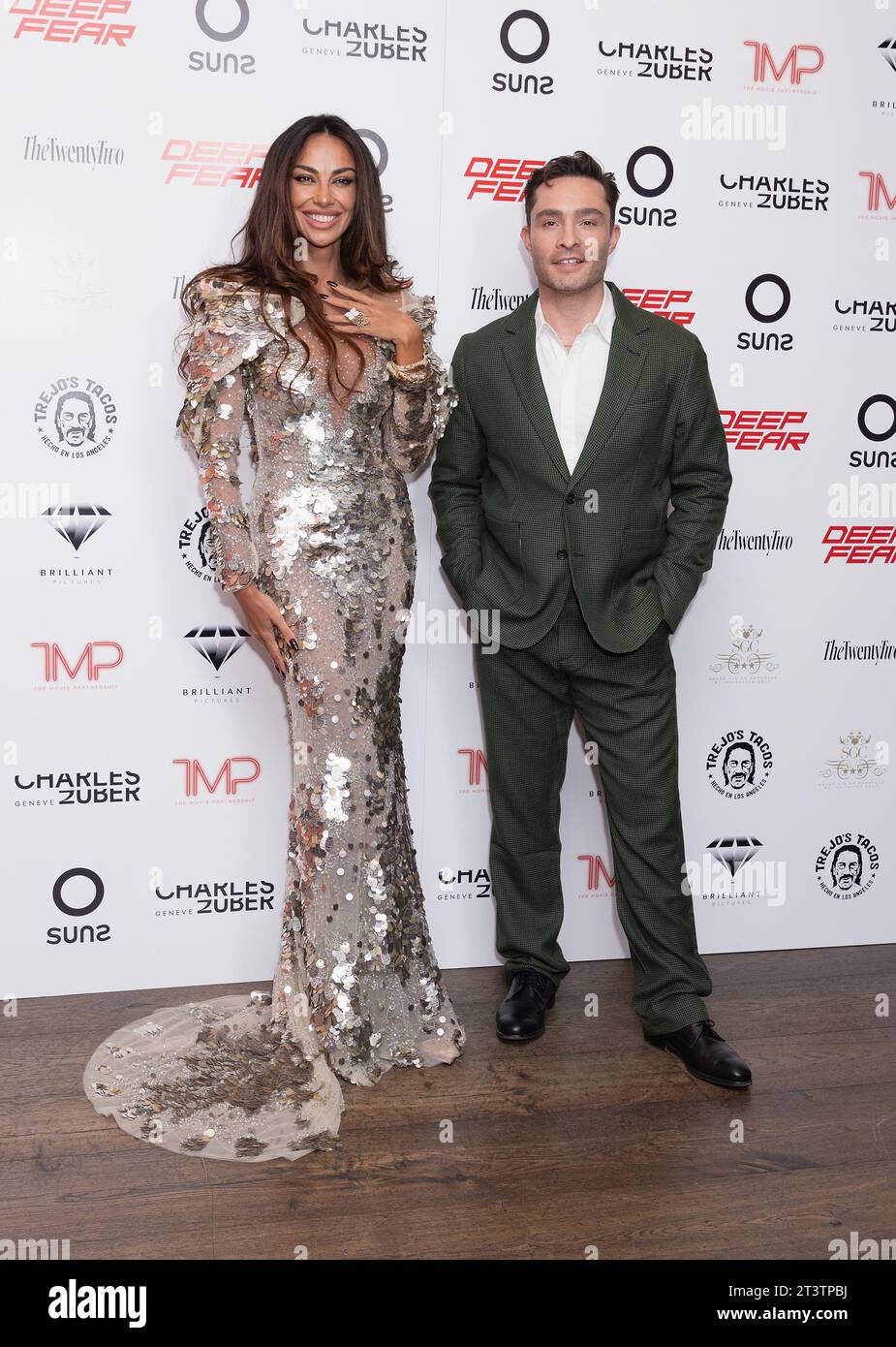 London, UK. October 26th, 2023. Madalina Ghenea and Ed Westwick attend ...