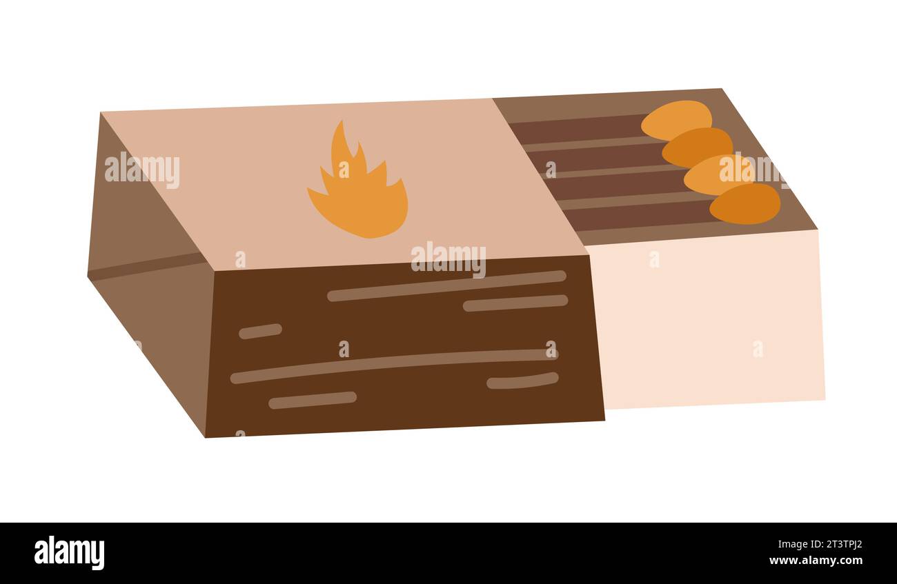 Hand drawn matches vector illustration isolated on white background in ...