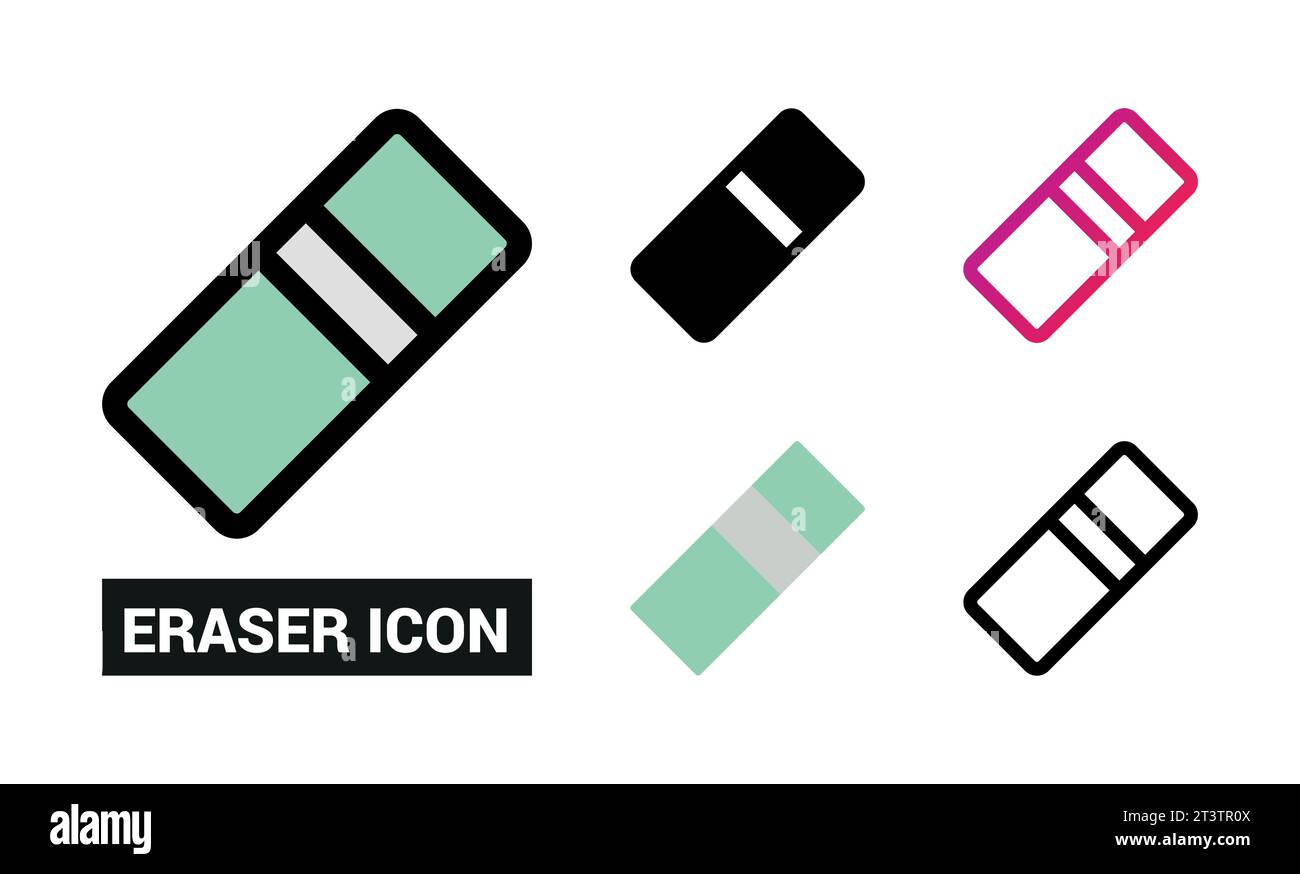 Eraser Icon Set Vector Illustration Stock Vector Image & Art - Alamy