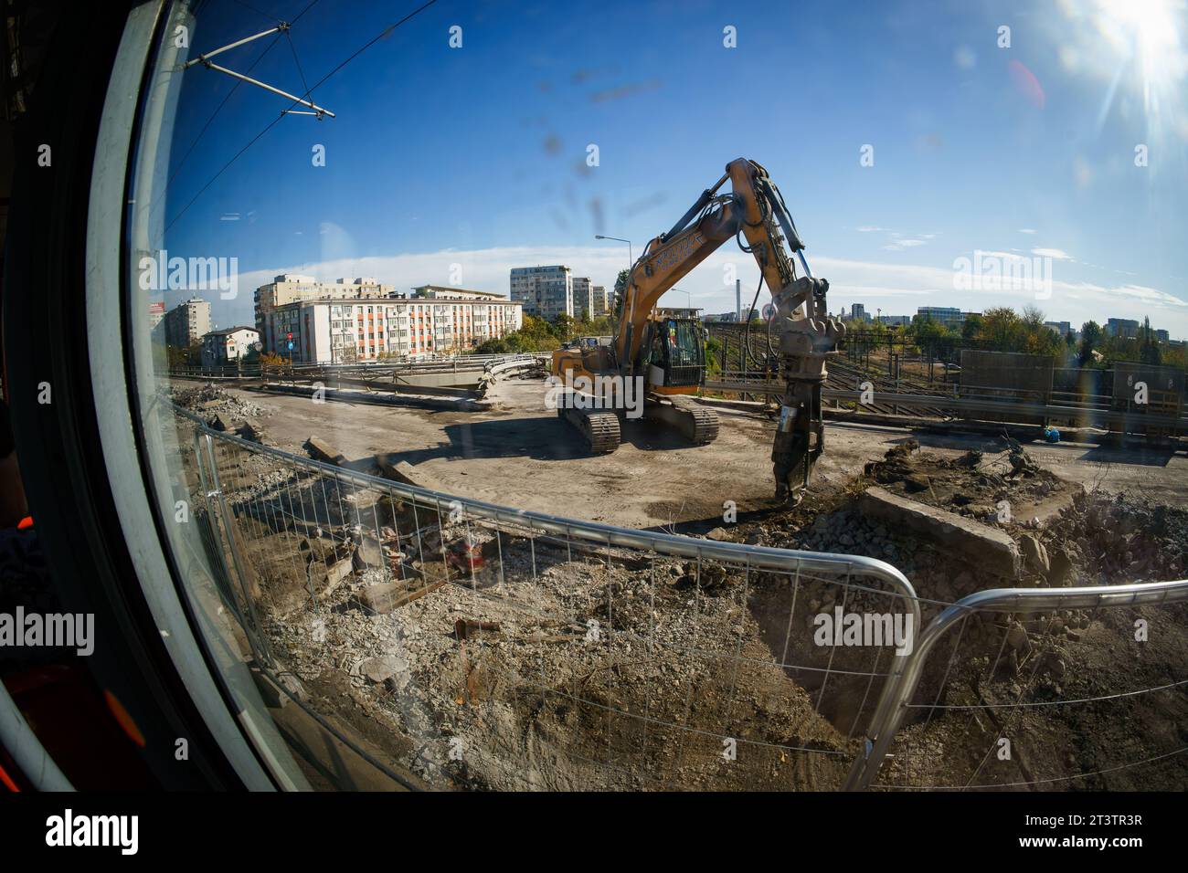 Bucharest, Romania. 26th Oct, 2023: Extensive consolidation works at ...