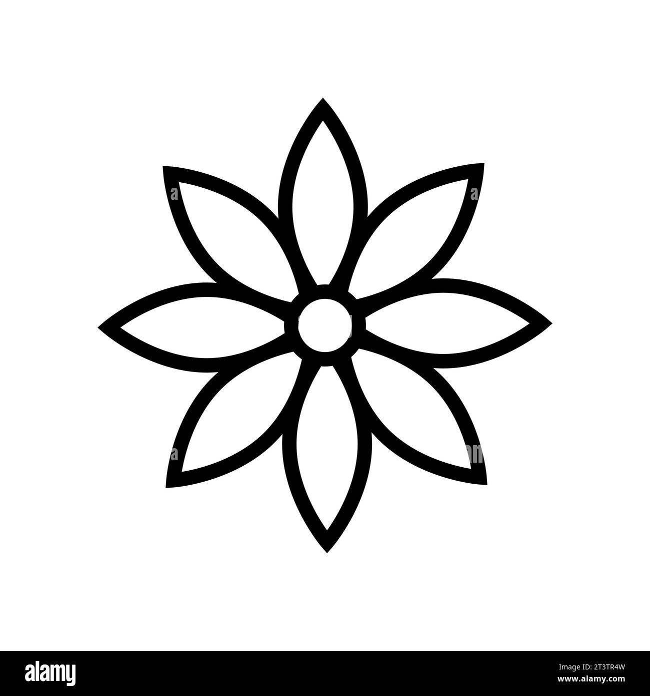 Flower Icon Lineal Style Flower Outline Icon Vector Illustration Stock