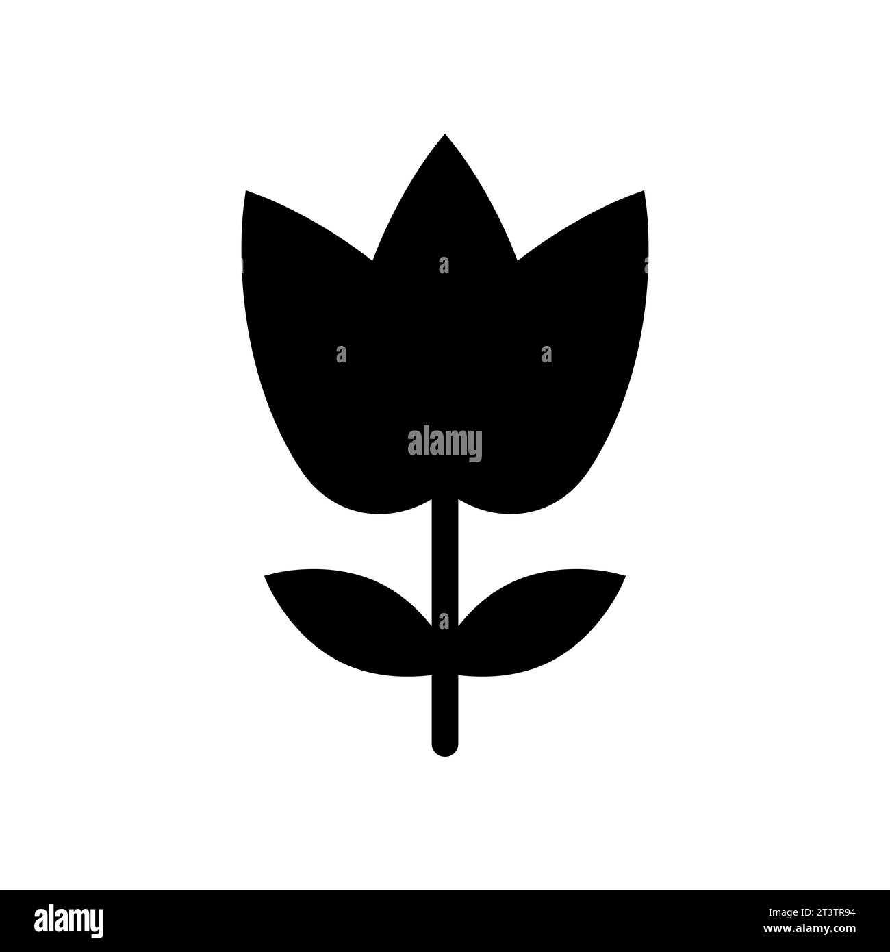 Flowers Icon. Glyph Style Flowers Fill Icon Vector Illustration Stock ...