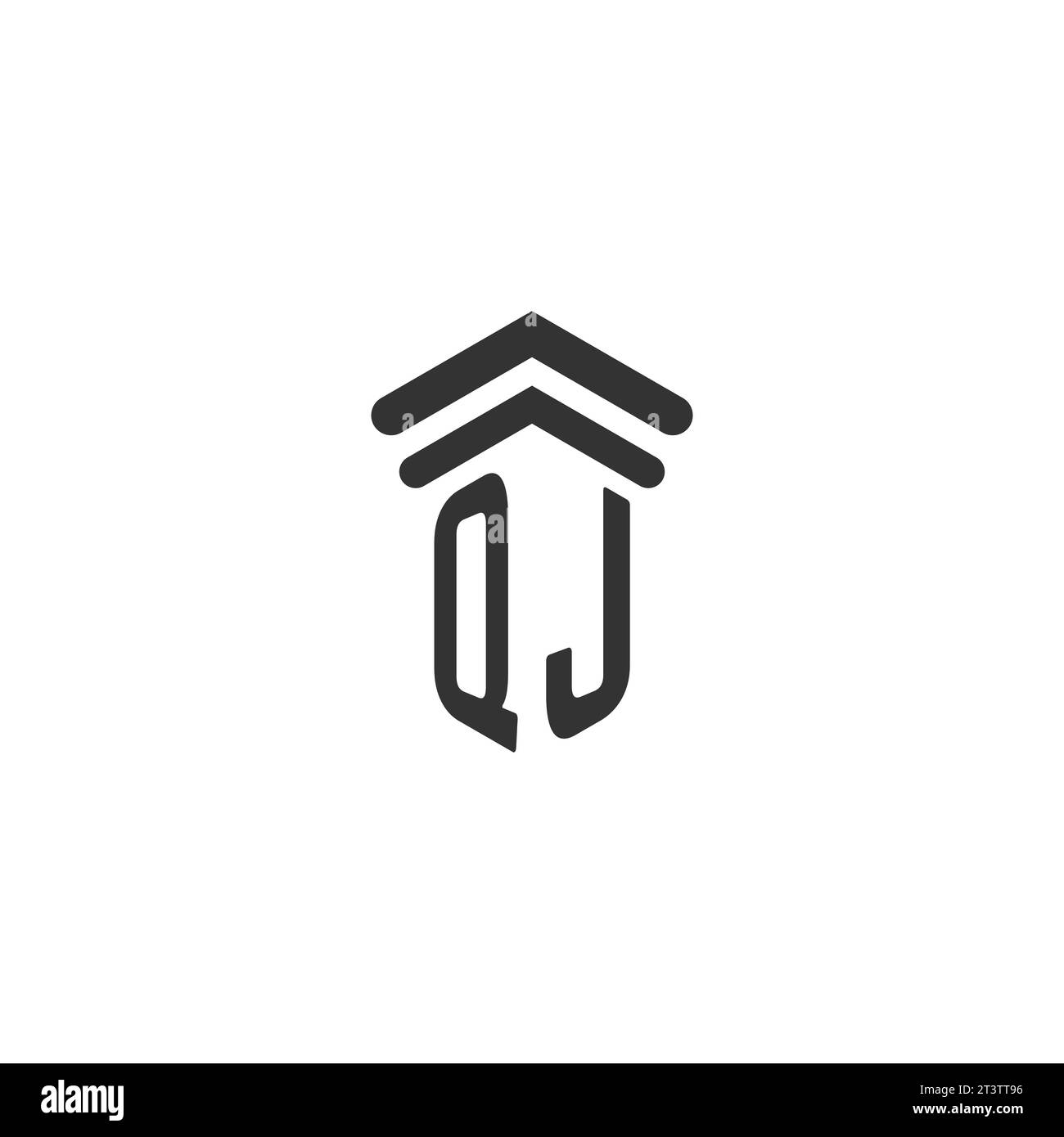 Qj logo design Black and White Stock Photos & Images - Alamy