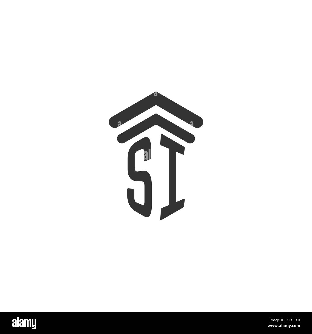 SI initial for law firm logo design template Stock Vector Image & Art ...