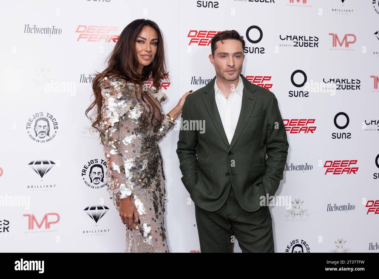 London, UK. October 26th, 2023. Madalina Ghenea and Ed Westwick attend ...