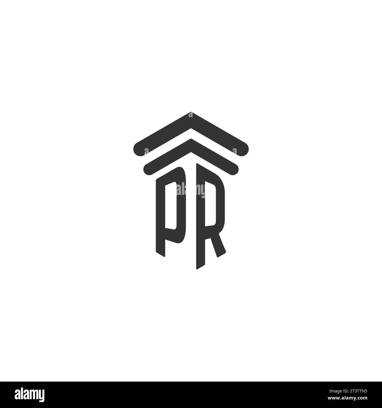 PR initial for law firm logo design template Stock Vector Image & Art ...