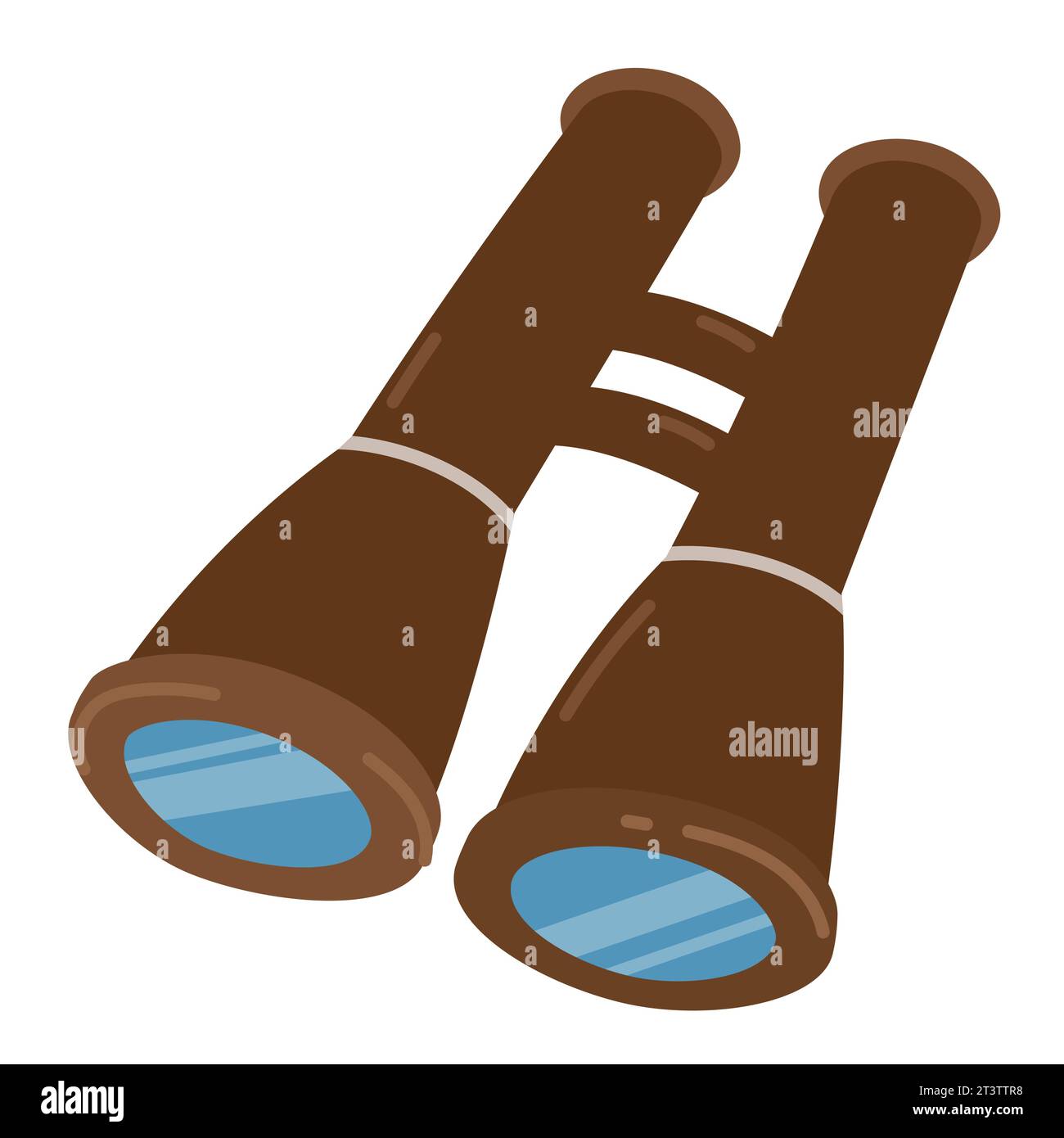 Hand drawn binoculars vector illustration isolated on white background ...