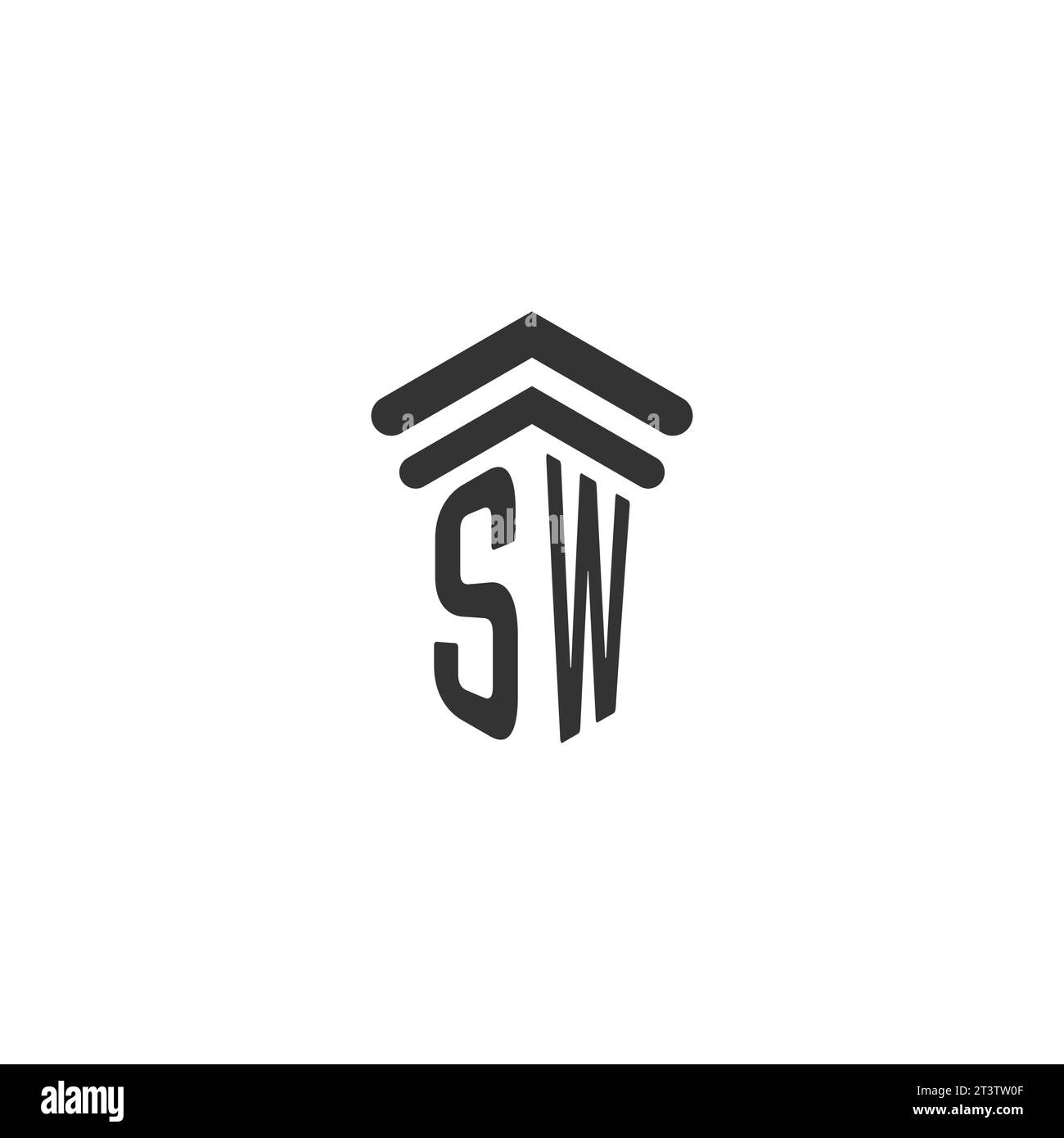 SW initial for law firm logo design template Stock Vector Image & Art ...