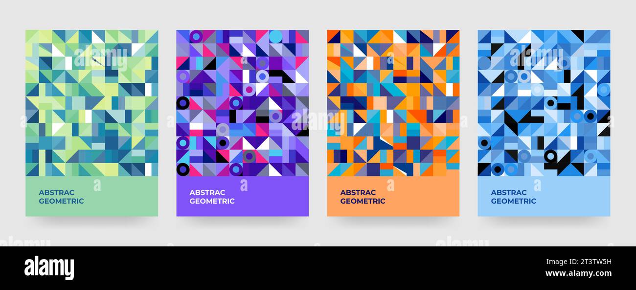Modern Colorful Flyer With Geometric Shapes Geometry Graphics And Abstract Background Vector