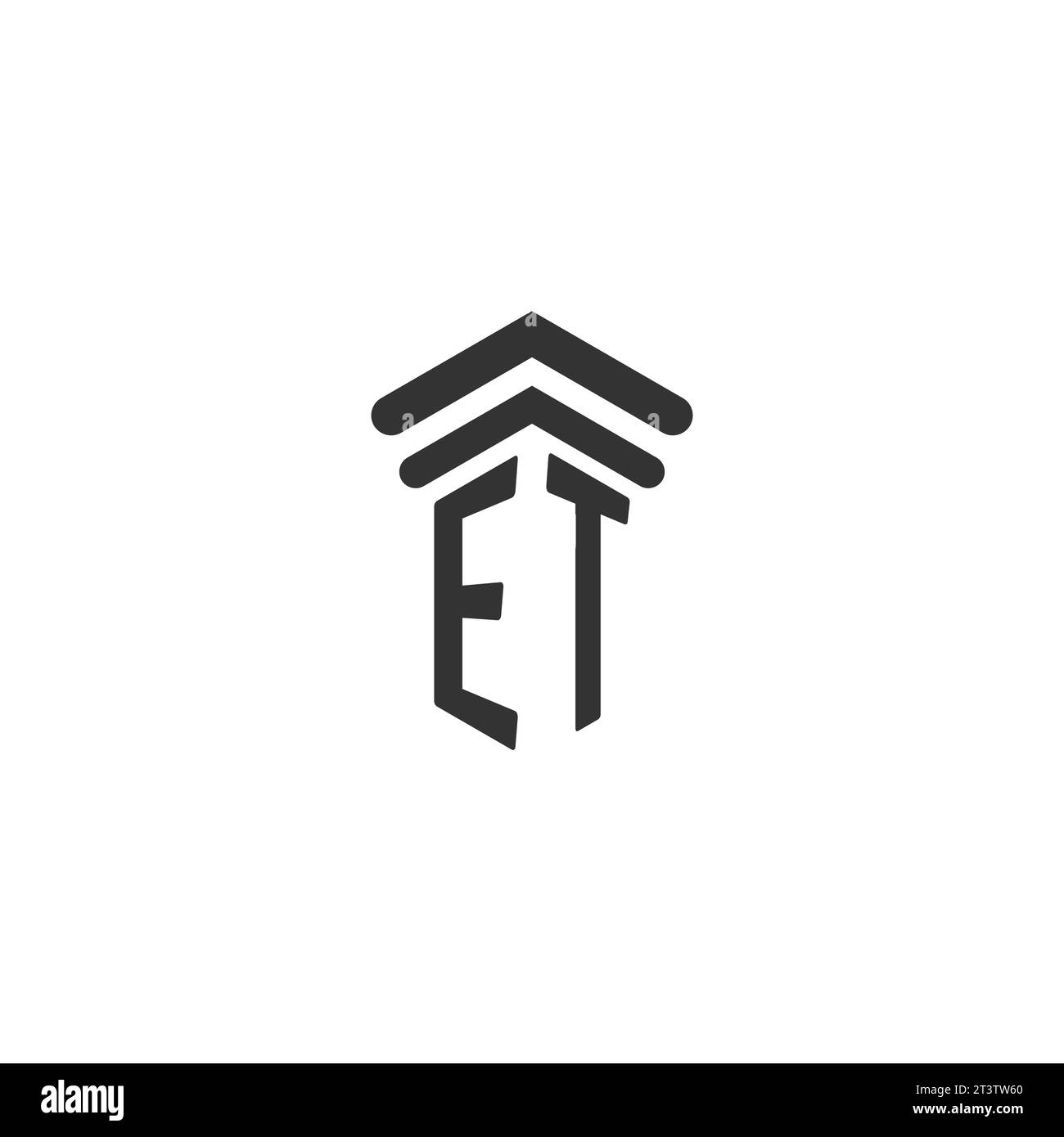 ET initial for law firm logo design template Stock Vector Image & Art ...