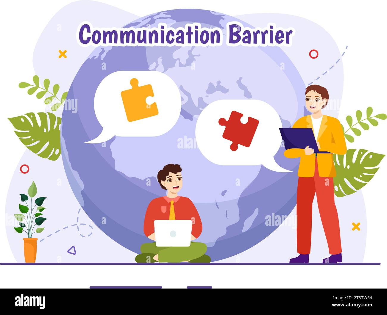 Communication barriers Stock Vector Images - Alamy