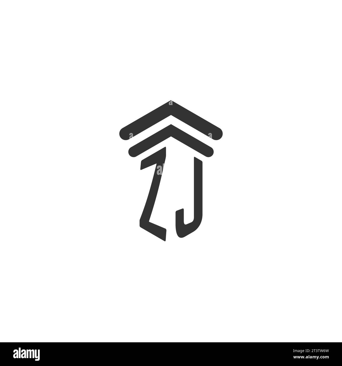 Zj initials logo hi-res stock photography and images - Alamy