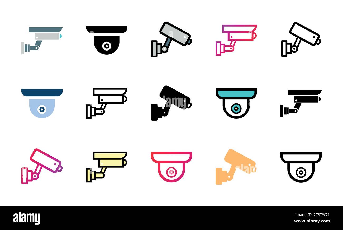 Cctv Camera Icon Set Vector Illustration Stock Vector Image & Art - Alamy