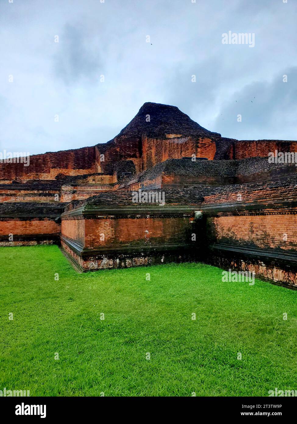 Front view of Paharpur Buddhist Vihara which is an ancient historical ...