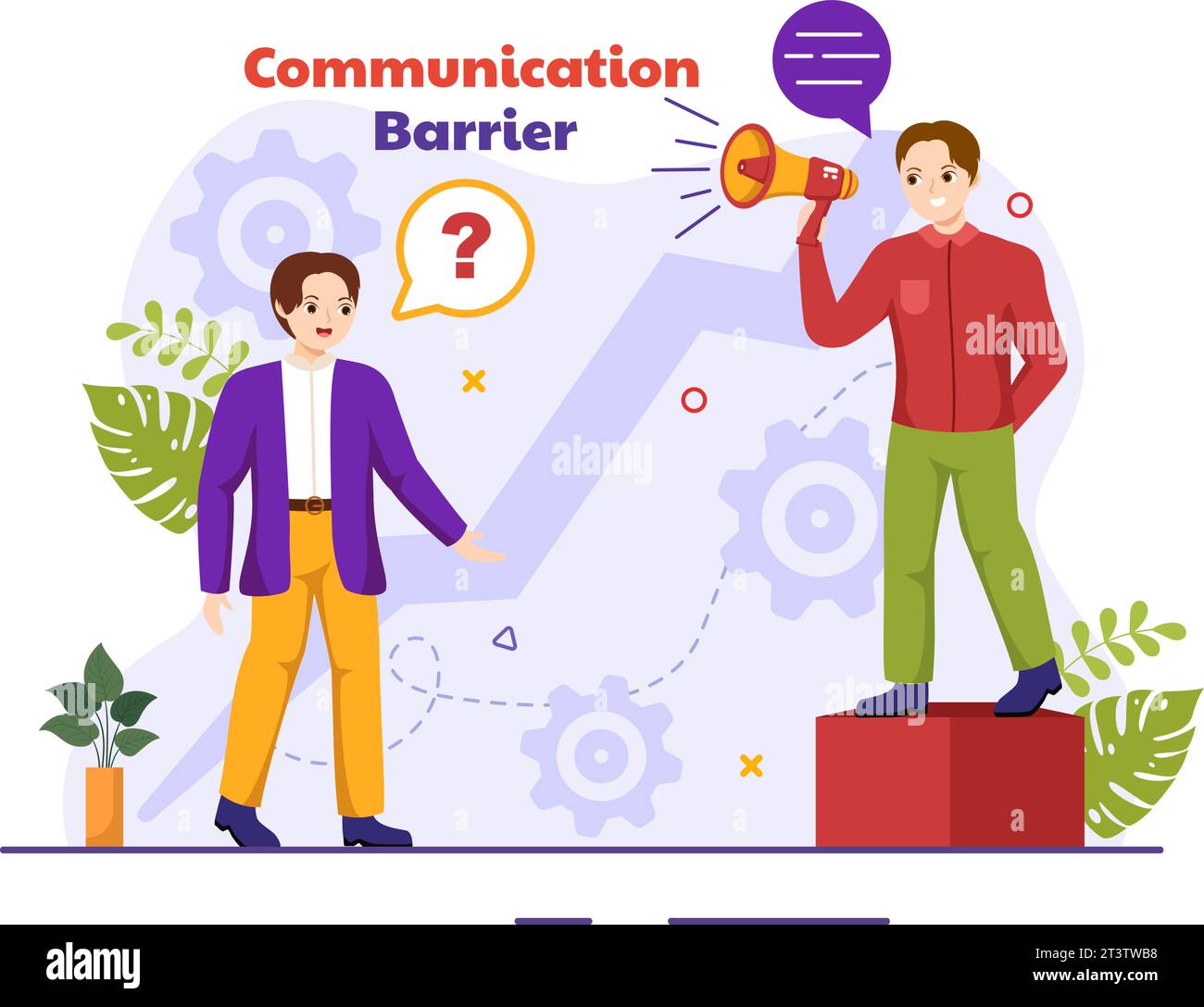 Communication barriers Stock Vector Images - Alamy