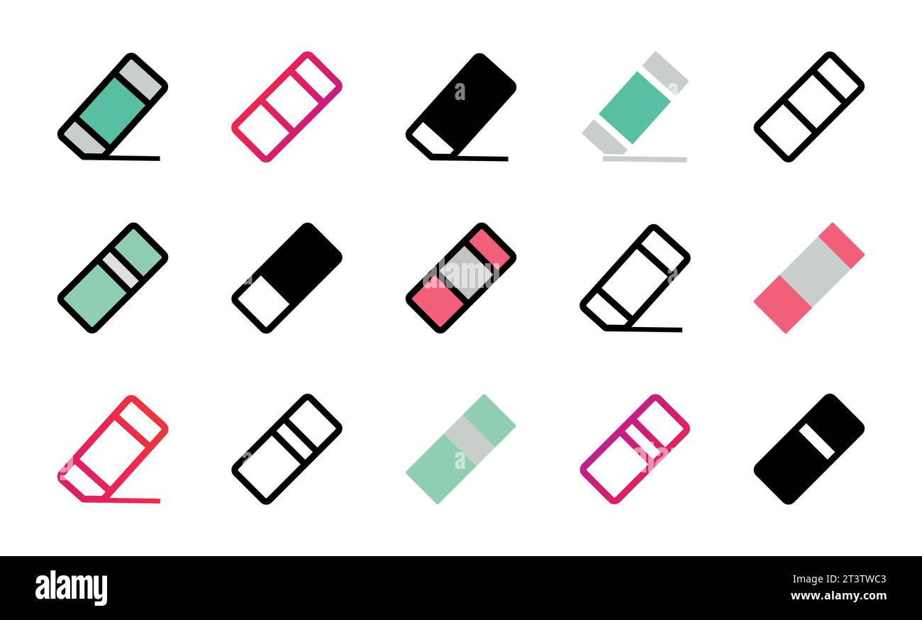 Eraser Icon Set Vector Illustration Stock Vector Image & Art - Alamy