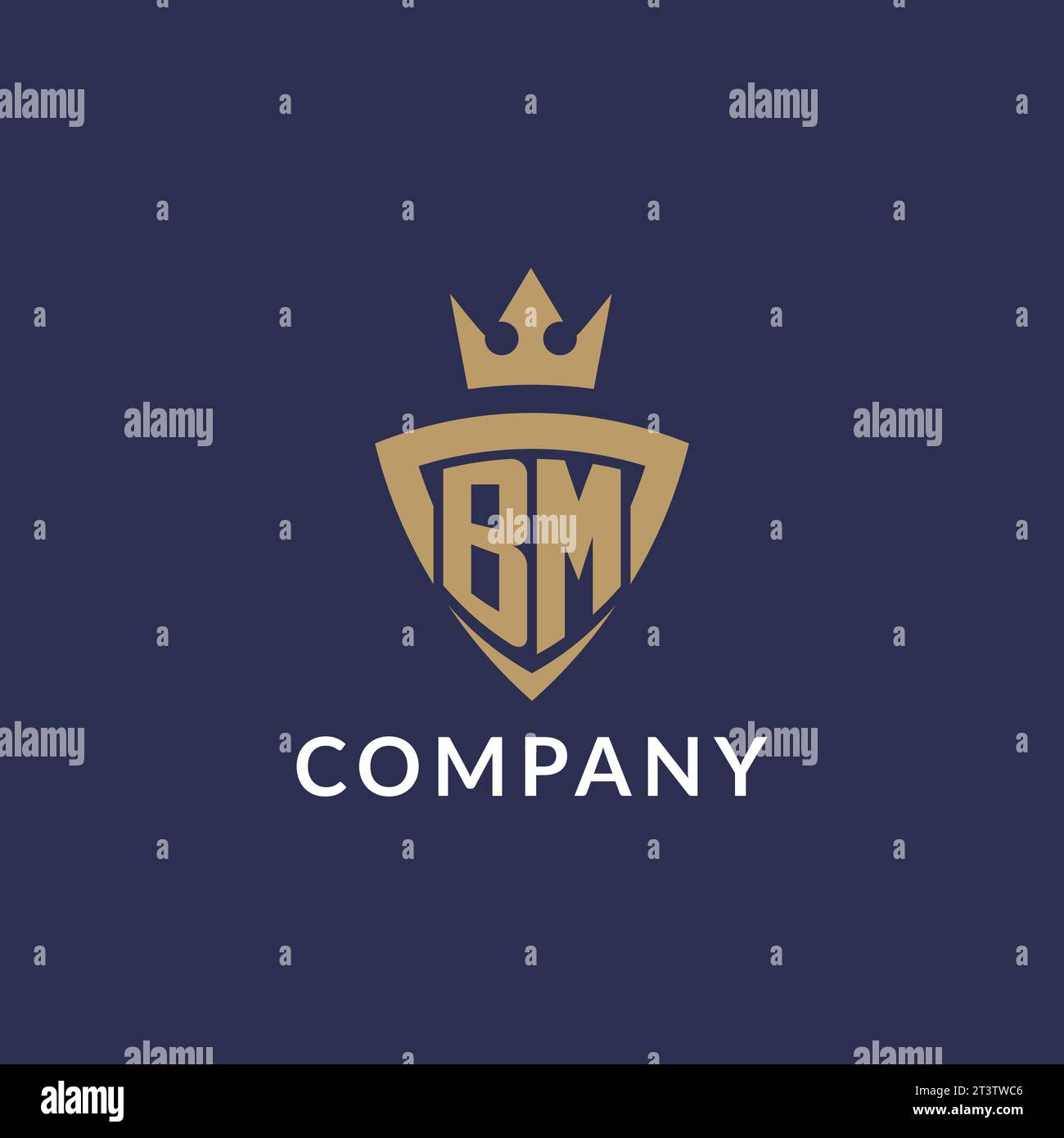 BM logo with shield and crown, monogram initial logo style vector file Stock Vector Image & Art ...