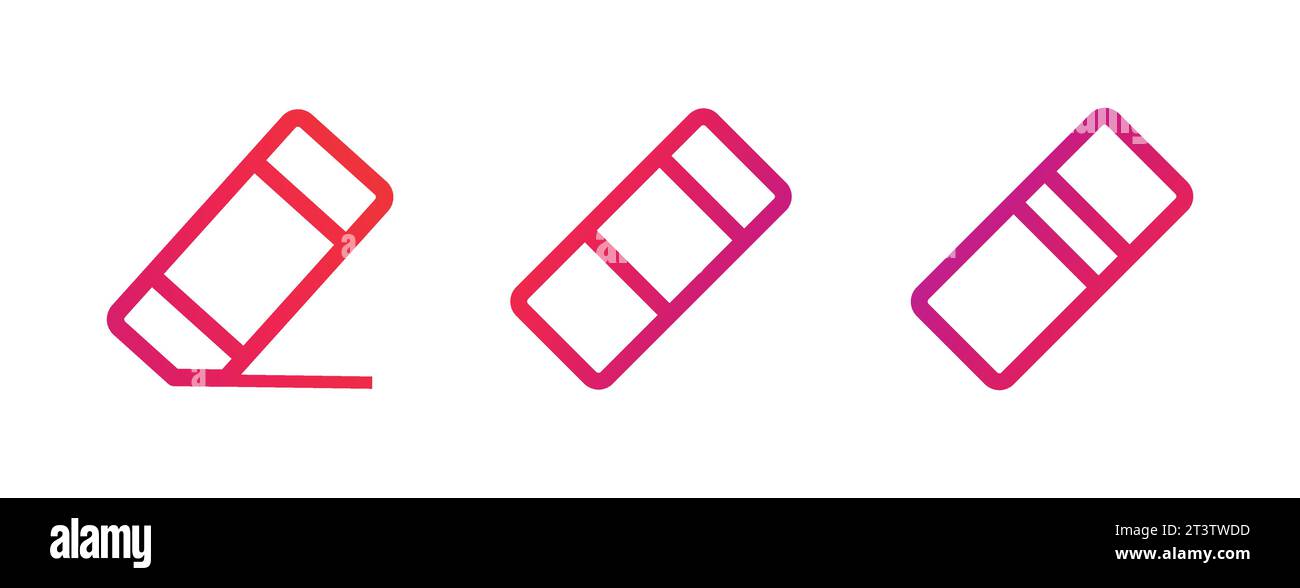 Eraser Icon. Eraser Gradient Icon Symbol Vector Illustration Stock Vector Image & Art - Alamy