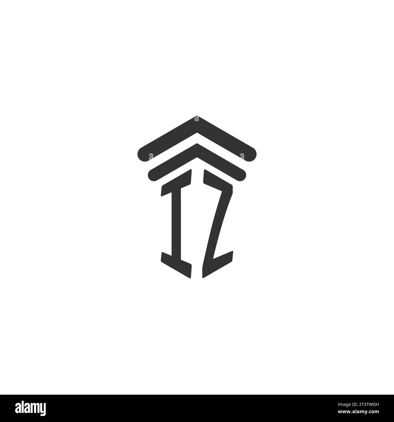 Iz initials logo hi-res stock photography and images - Alamy