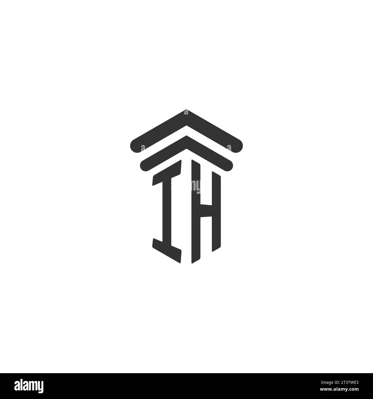 IH initial for law firm logo design template Stock Vector Image & Art ...