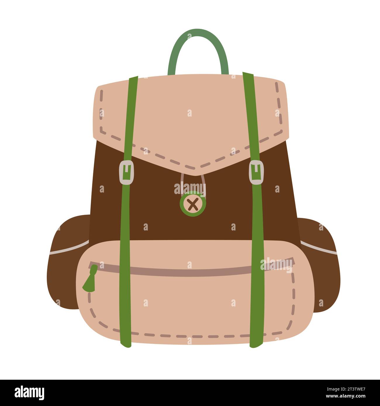 Hand drawn backpack vector illustration isolated on white background ...