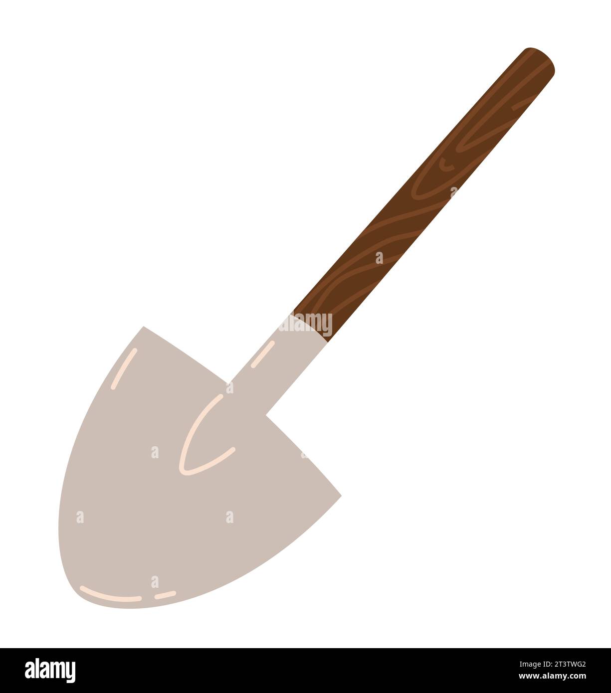 Hand drawn shovel vector illustration isolated on white background ...