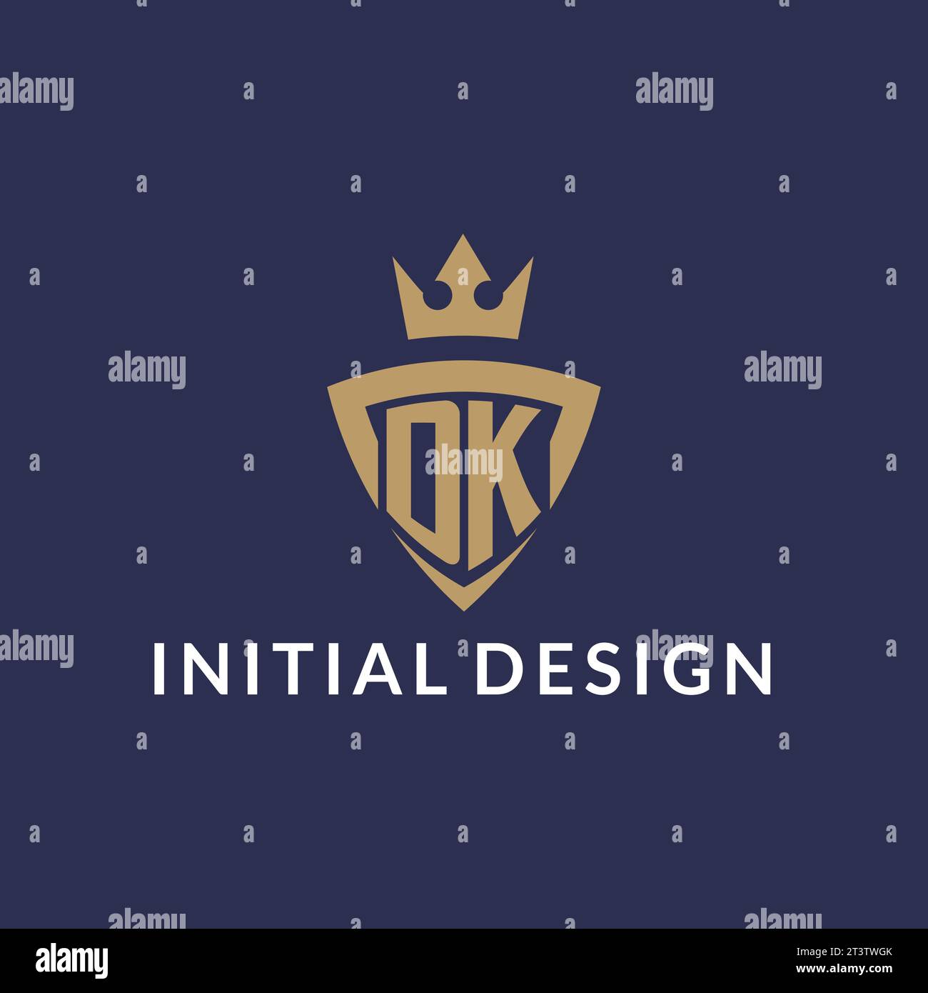 DK logo with shield and crown, monogram initial logo style vector file Stock Vector Image & Art ...