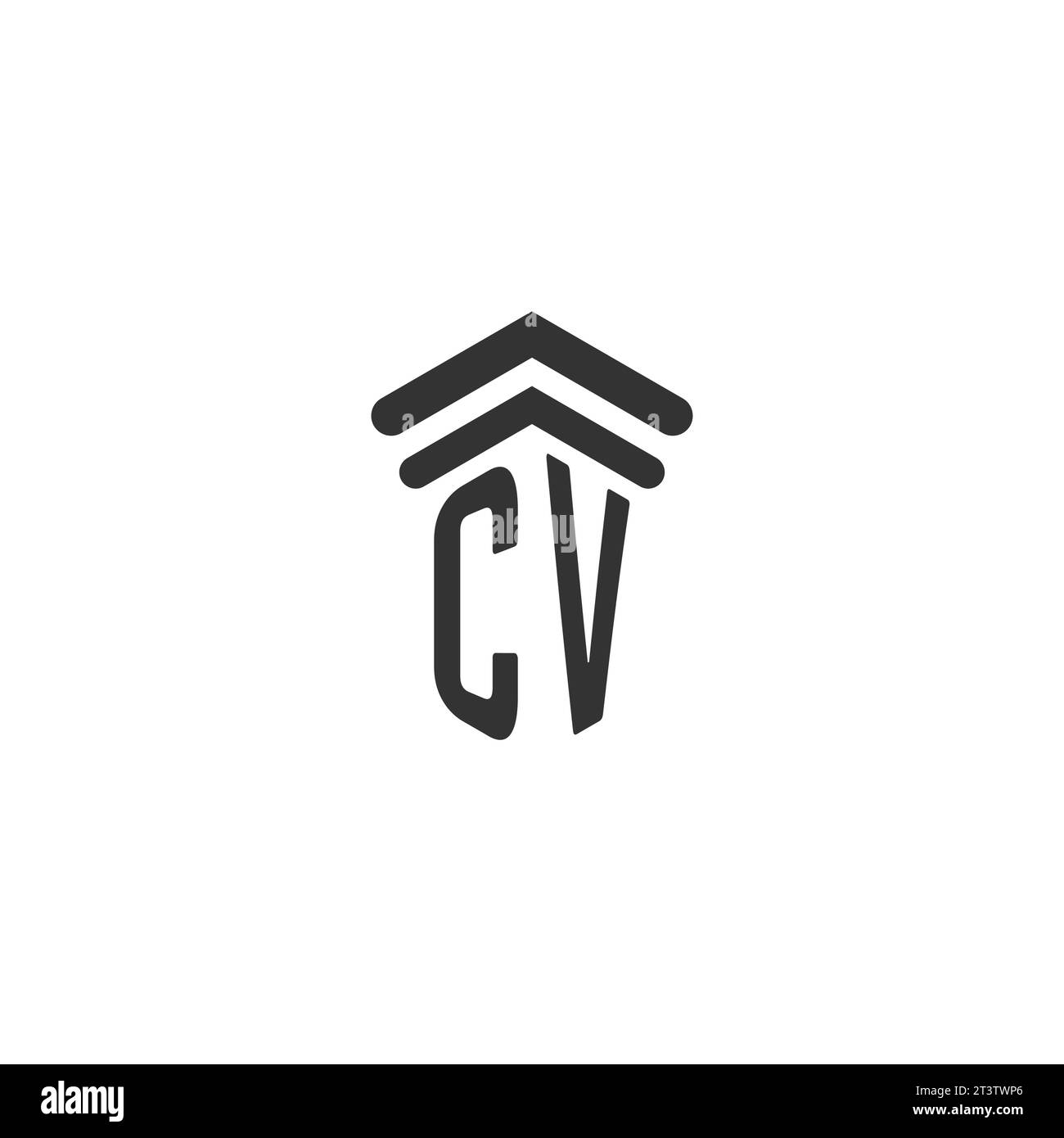 Cv logo design Black and White Stock Photos & Images - Alamy