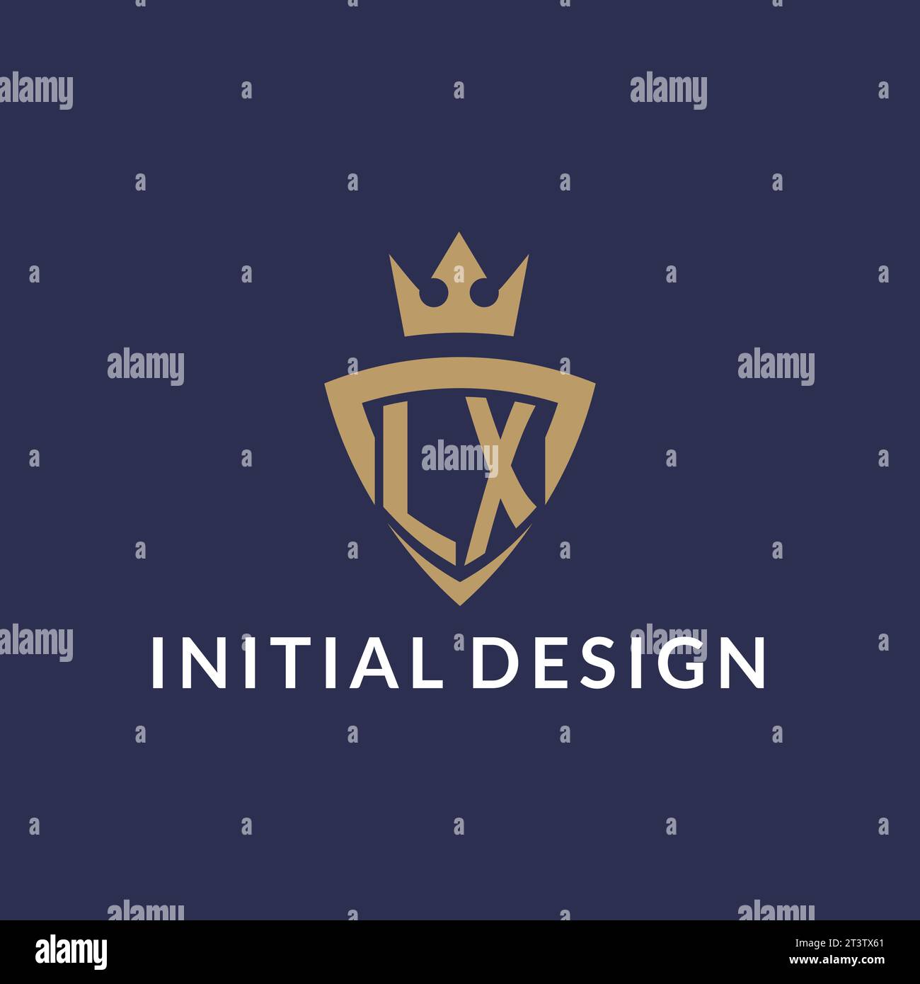 LX logo with shield and crown, monogram initial logo style vector file ... LX logo with shield and crown, monogram initial logo style vector file ...