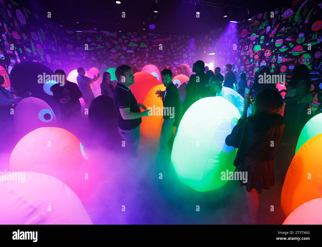New York, United States. 26th Oct, 2023. Guests tour the exhibit when ...