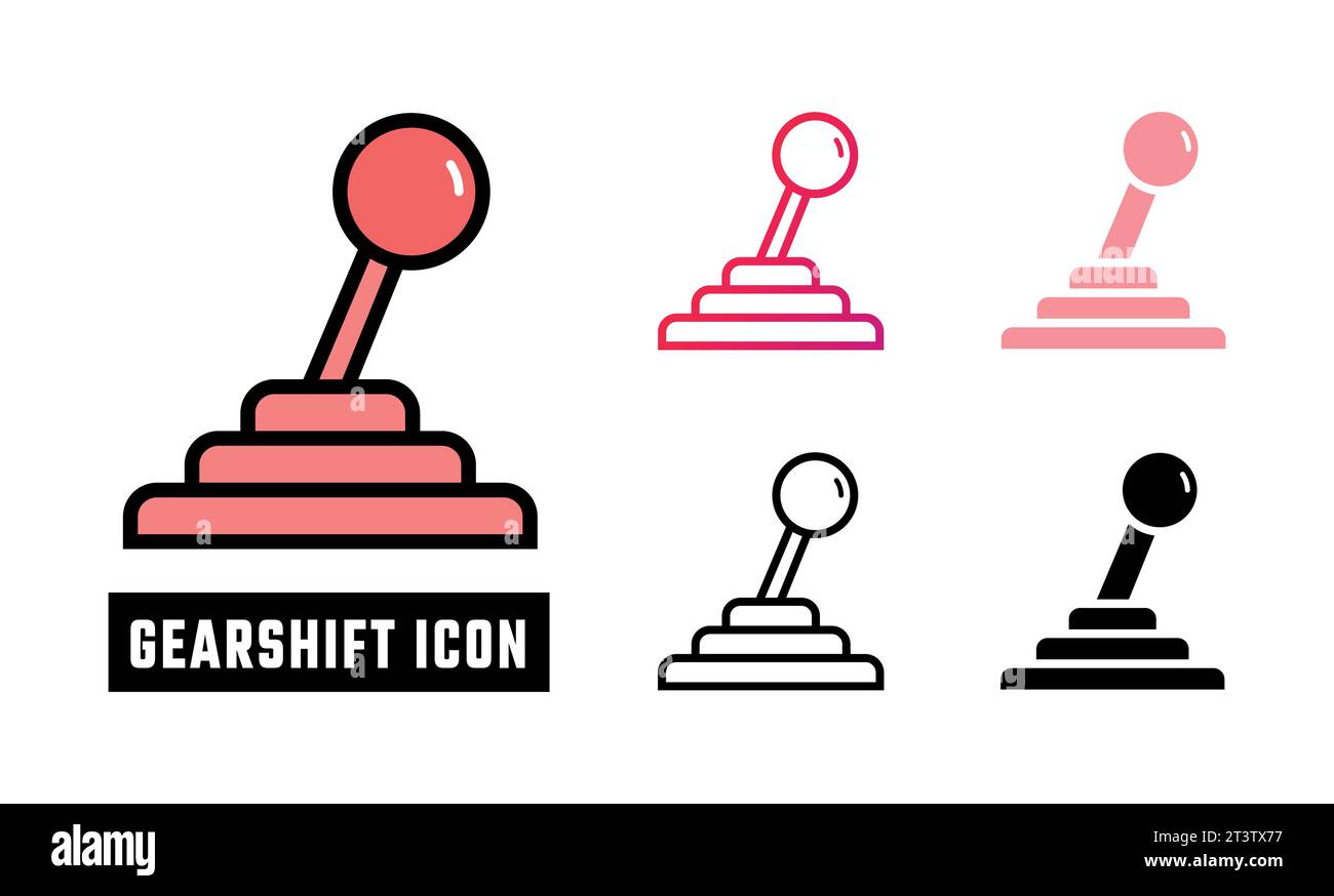 Gearshift Icon Set Vector Illustration Stock Vector Image & Art - Alamy