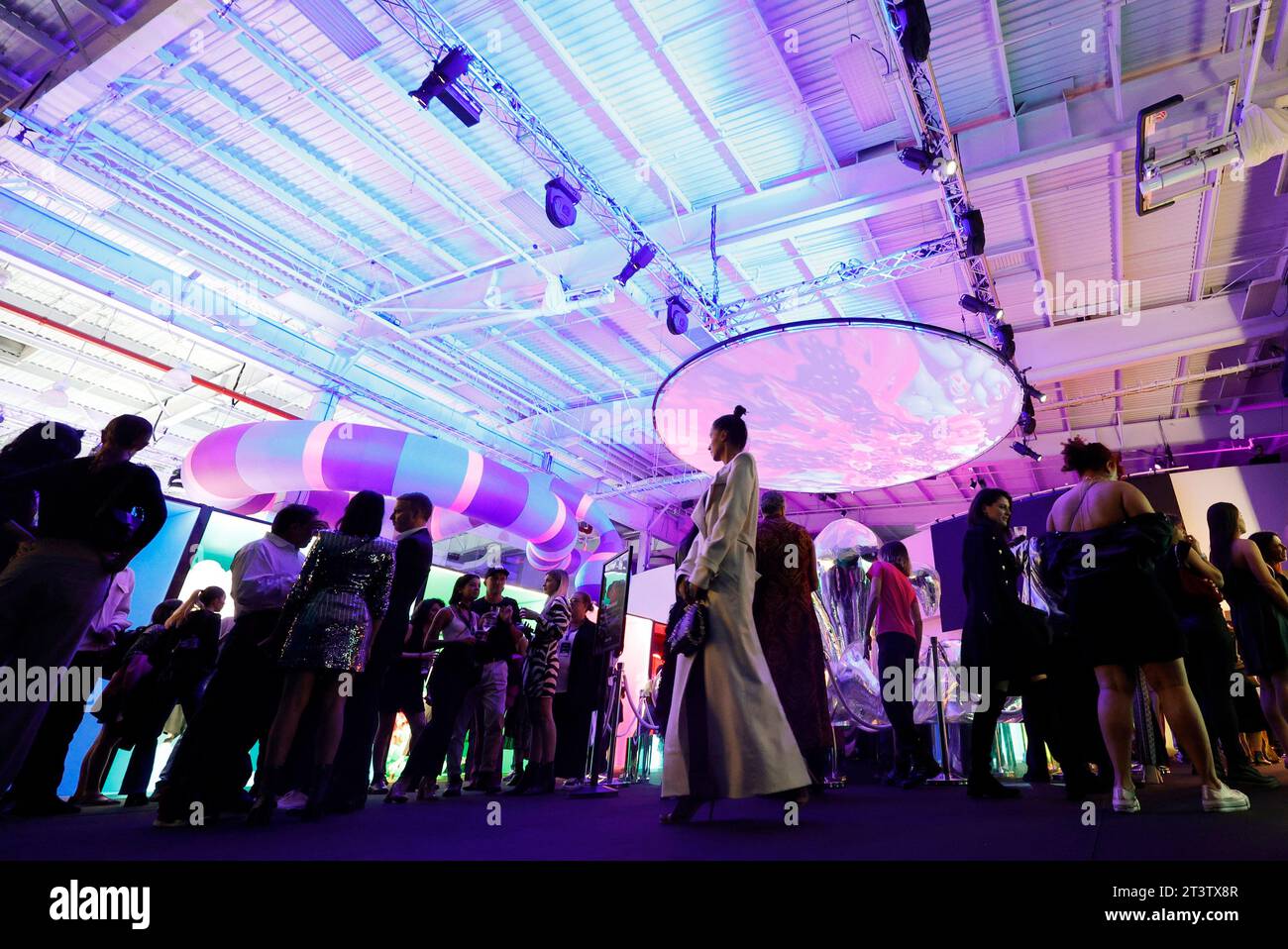New York, United States. 26th Oct, 2023. Guests tour the exhibit when ...