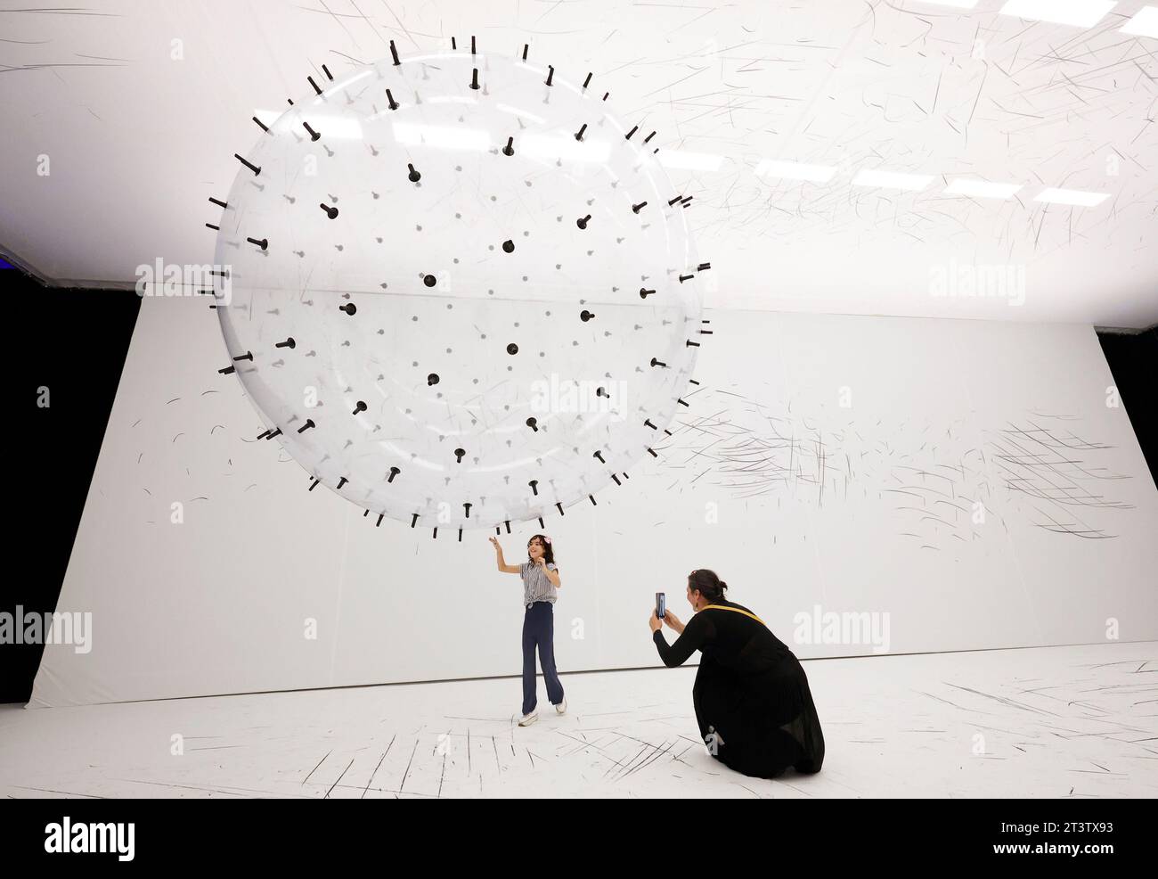 New York, United States. 26th Oct, 2023. Guests tour the exhibit when ...