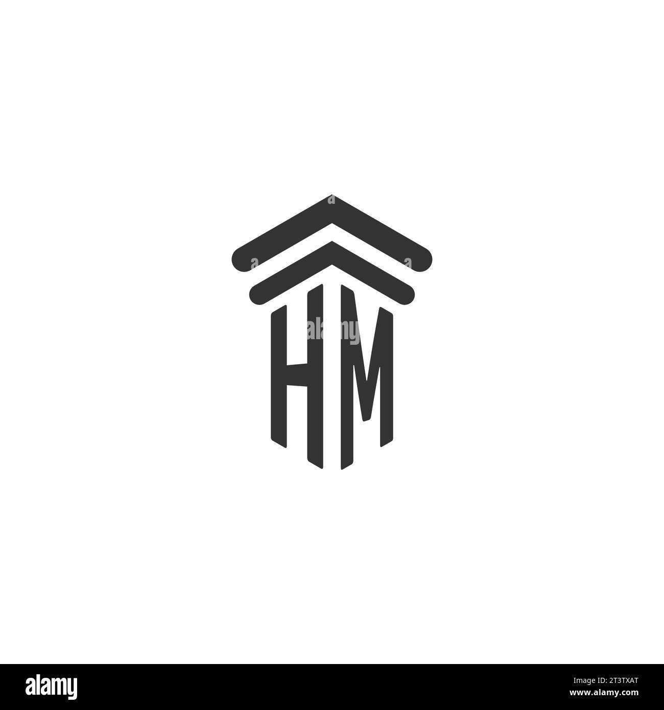 Hm initial logo Black and White Stock Photos & Images - Alamy