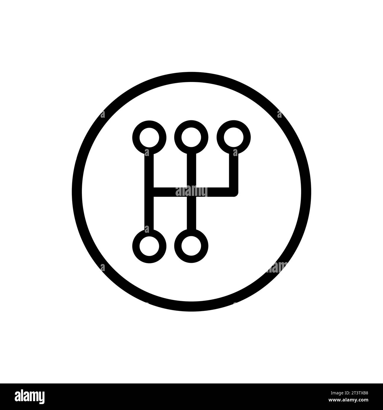 Gearbox Icon. Lineal Style Gearbox Outline Icon Vector Illustration ...