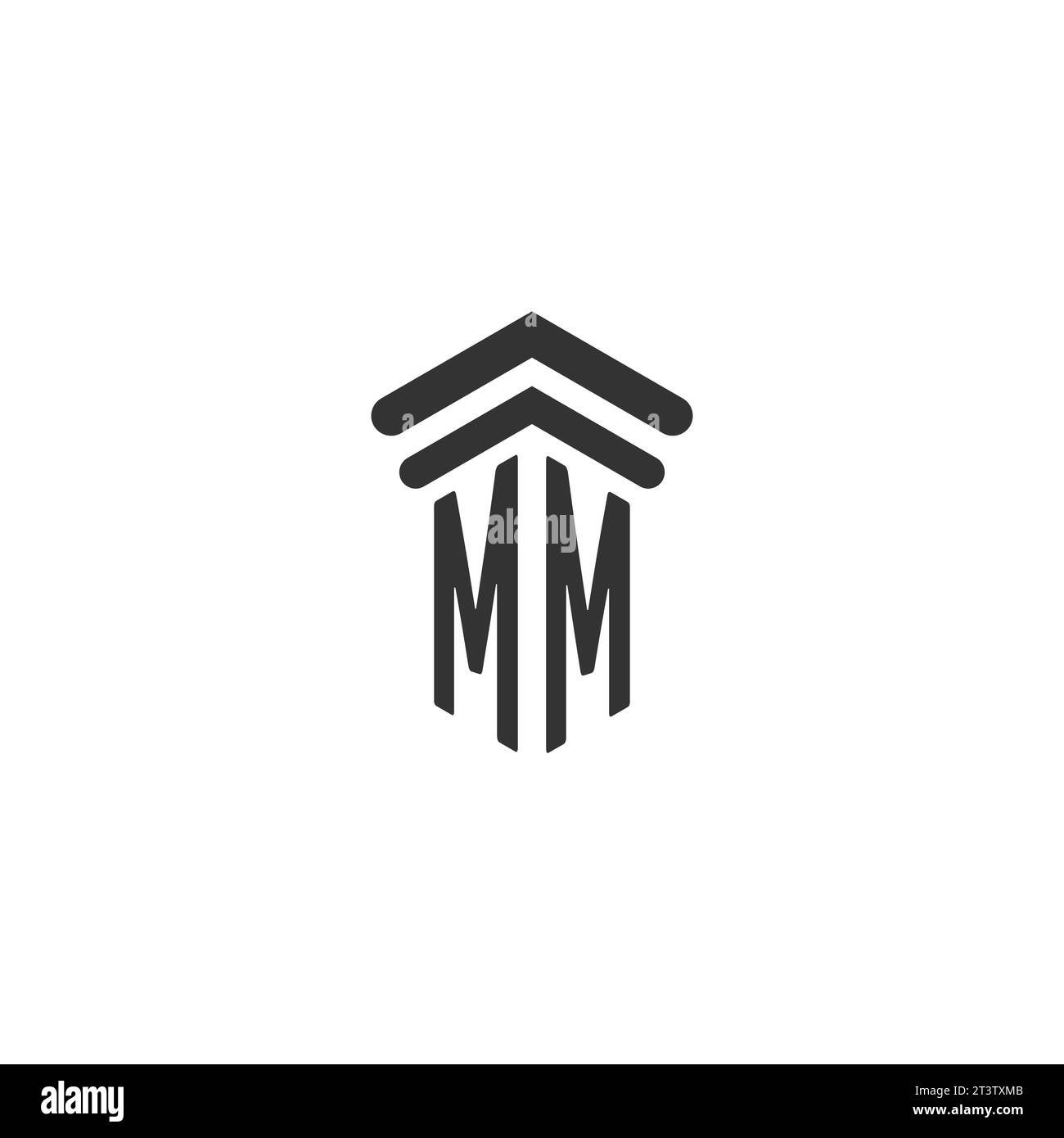Mm initials logo Black and White Stock Photos & Images - Alamy