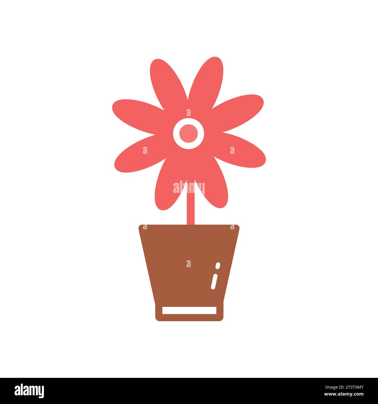 Flower pot Icon. Flower pot Flat Icon Symbol Vector Illustration Stock ...