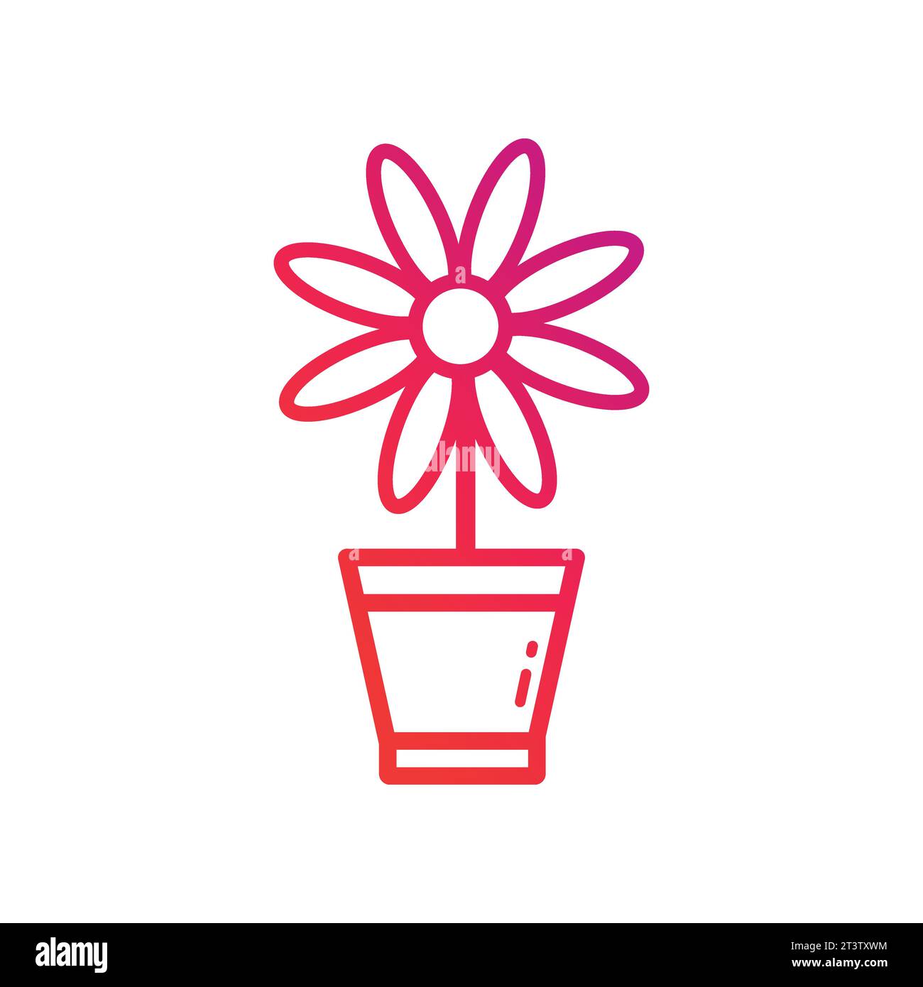 Flower pot Icon. Flower pot Gradient Icon Symbol Vector Illustration ...