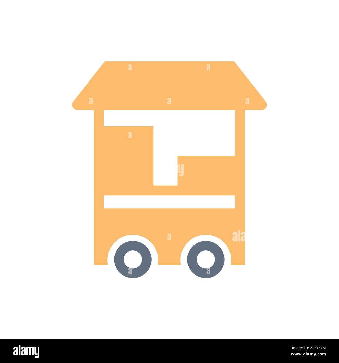 Food Cart Icon. Food Cart Flat Icon Symbol Vector Illustration Stock ...