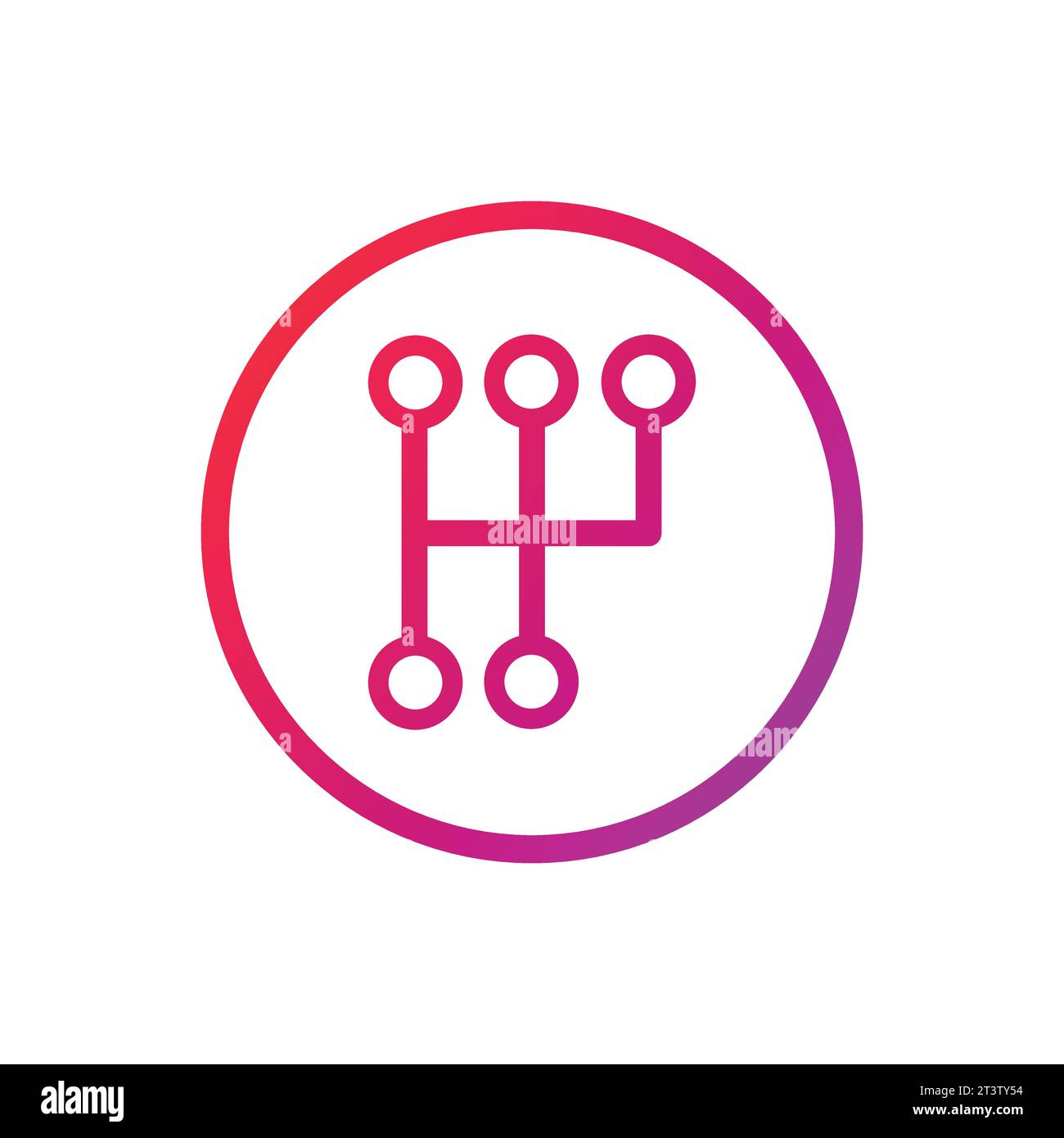 Gearbox Icon. Gearbox Gradient Icon Symbol Vector Illustration Stock ...